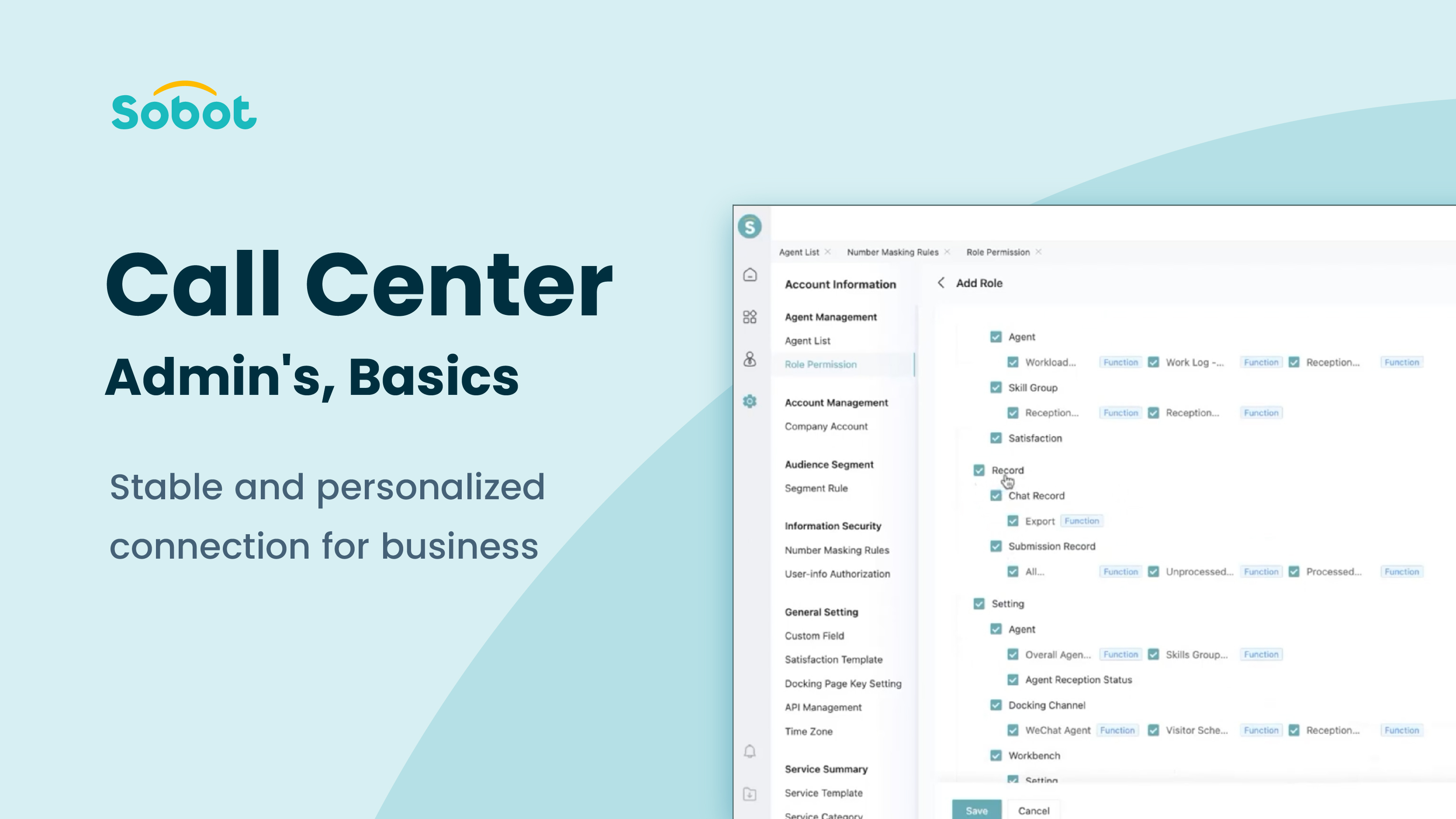 Sobot's Call Center(Admin's, Basics) demo
